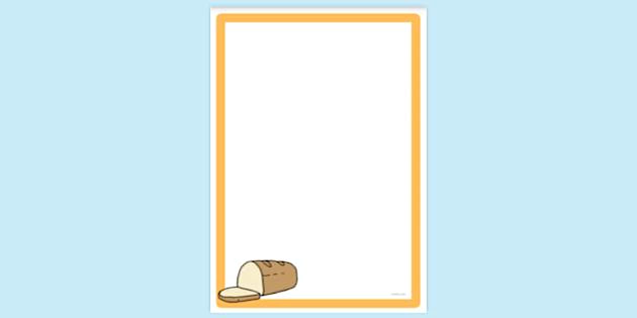 Simple Blank Loaf of Bread Page Border | Page Borders