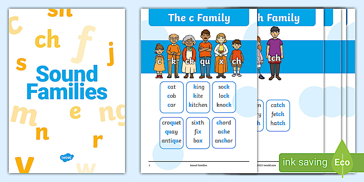 Sound Families Booklet - Phonics Alternative Spellings - KS1
