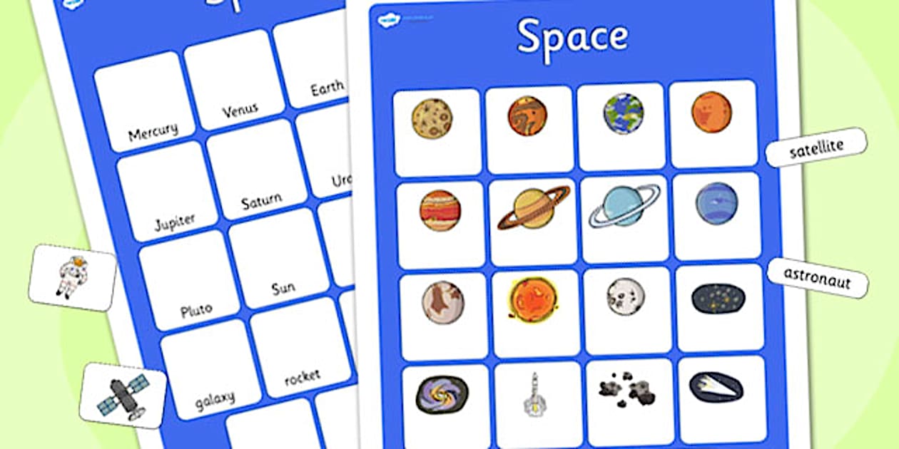 Space Vocabulary Matching Mat (teacher made) - Twinkl