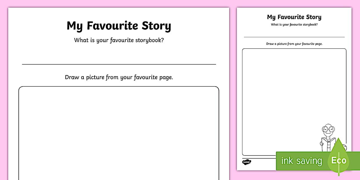 Editable My Favourite Story Drawing Worksheet - Twinkl