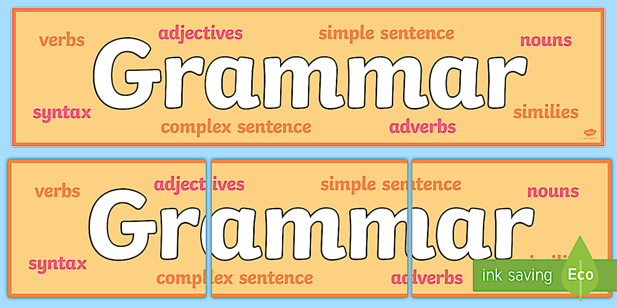 Cursive Grammar Display Banner (professor feito) - Twinkl