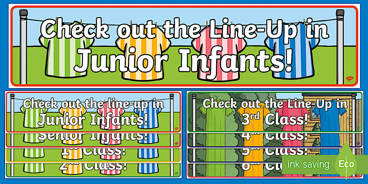 Check Out the Line-Up Banner Display Pack (teacher made)
