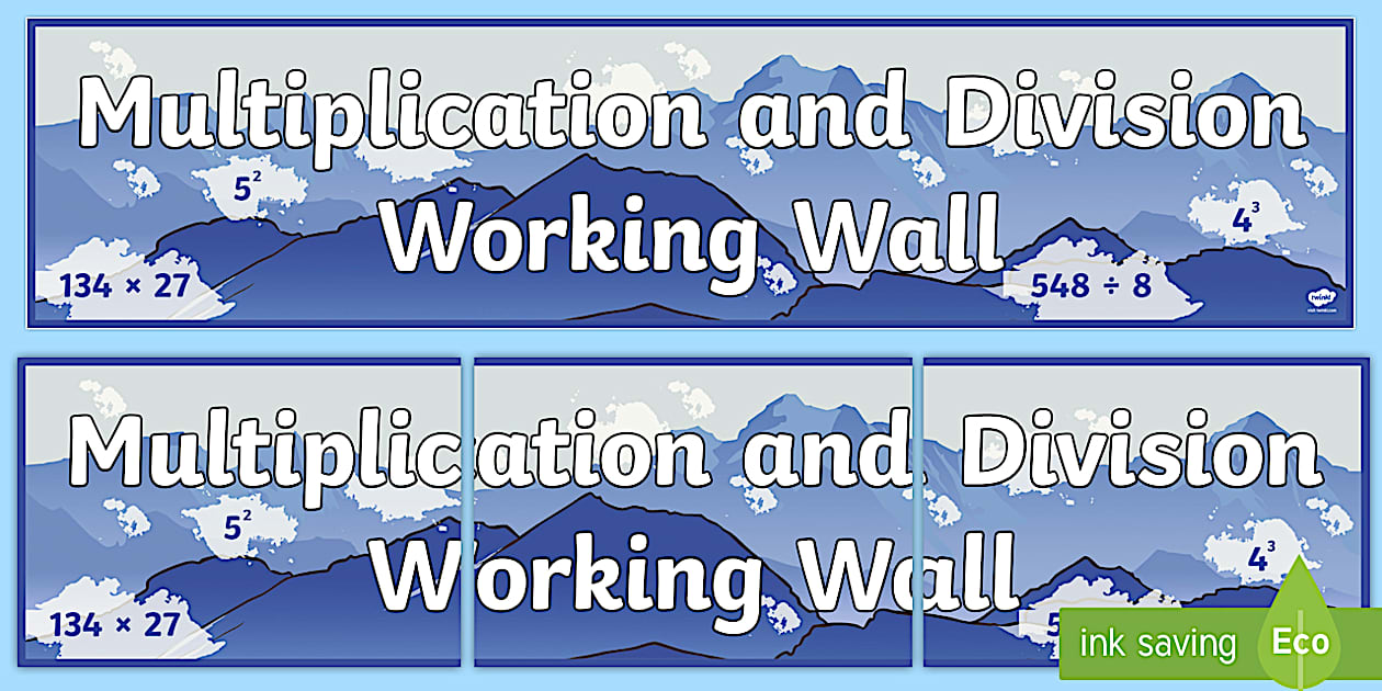 UKS2 Multiplication and Division Working Wall Display Banner