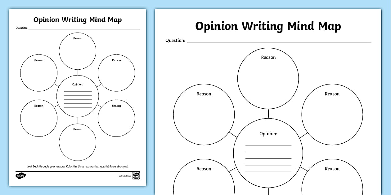 Opinion Writing Mind Map - Twinkl