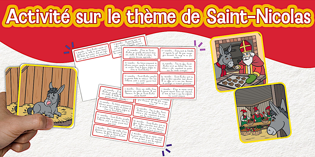 Saint-Nicolas : Associer les phrases aux images