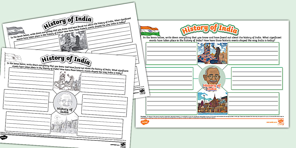History of India Mind Map - Twinkl India (Teacher-Made)