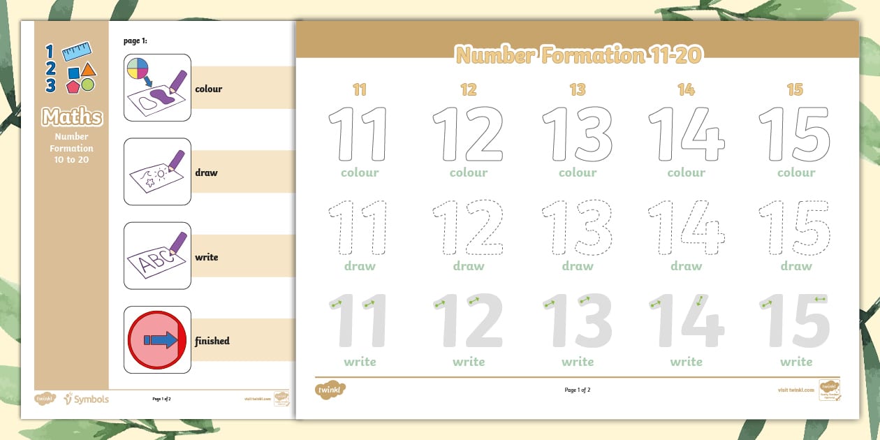 SEND Structured Steps Number Formation 11-20 (teacher made)
