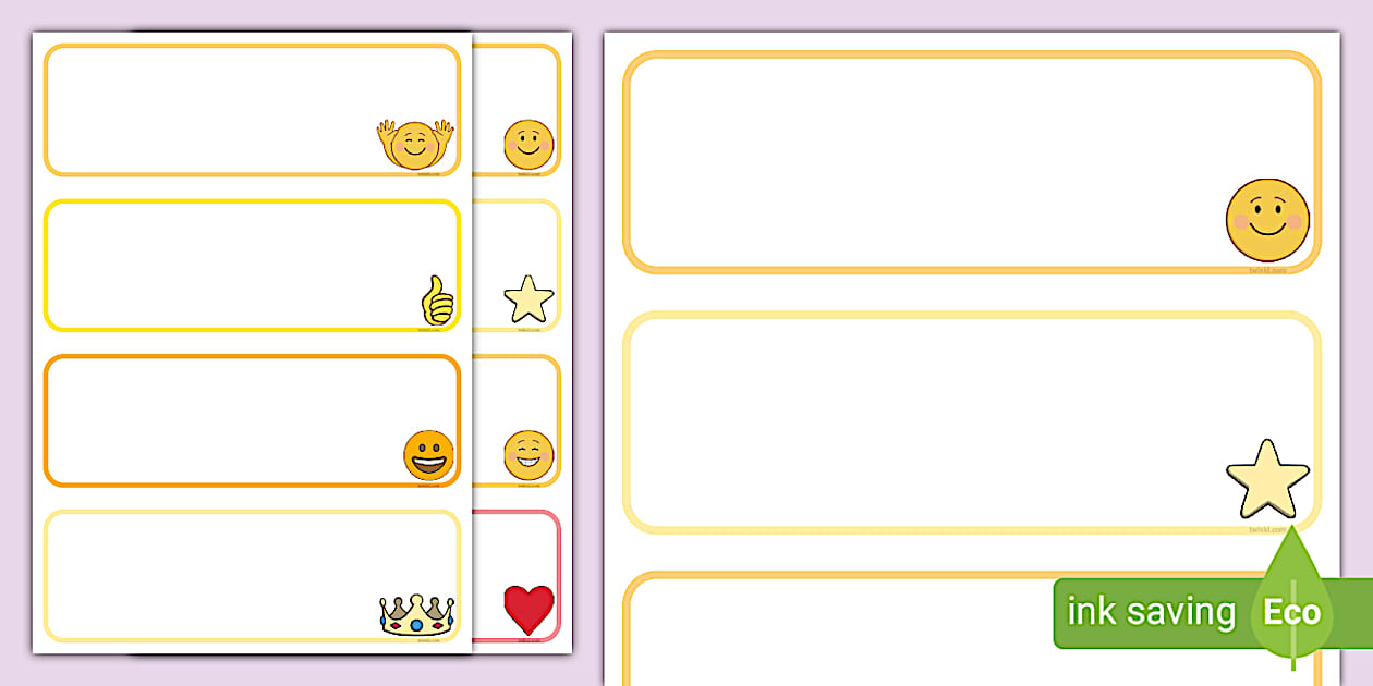 😊 Editable Emoji Tray Labels (teacher made) - Twinkl