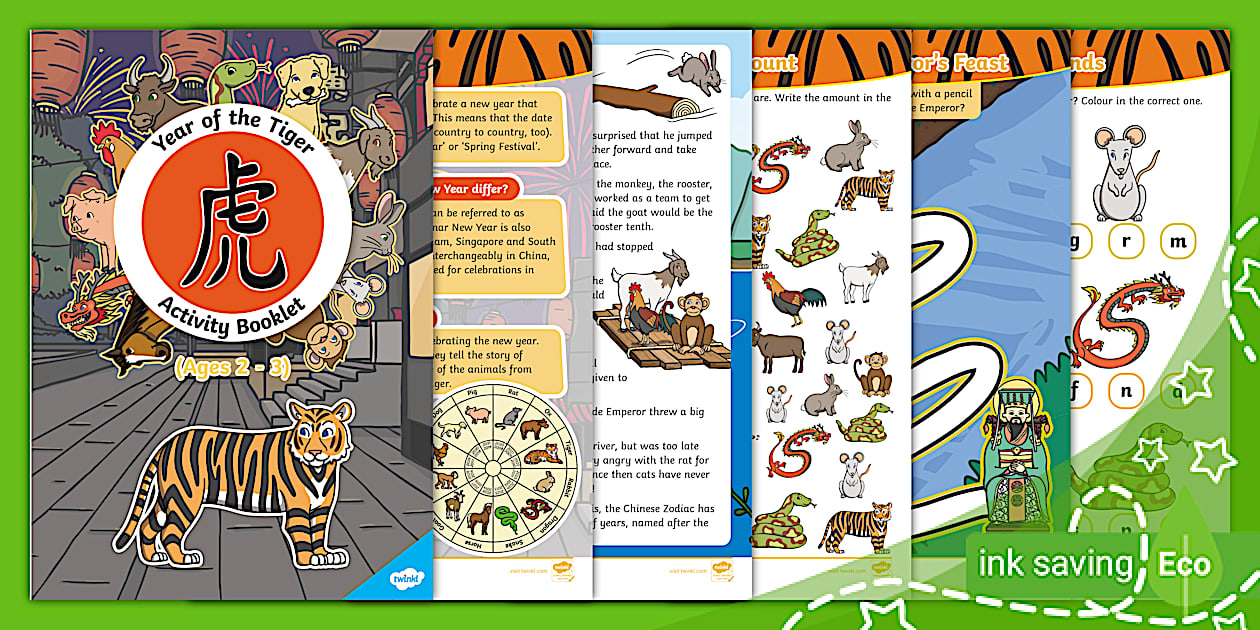 Year of the Tiger Activity Booklet (Ages 2 - 3) - Twinkl