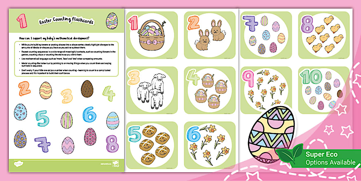 Easter Counting Flashcards (Teacher-Made) - Twinkl