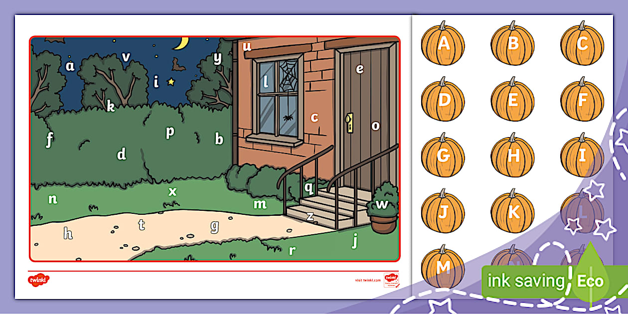 Pumpkin Letter Matching (teacher made) - Twinkl