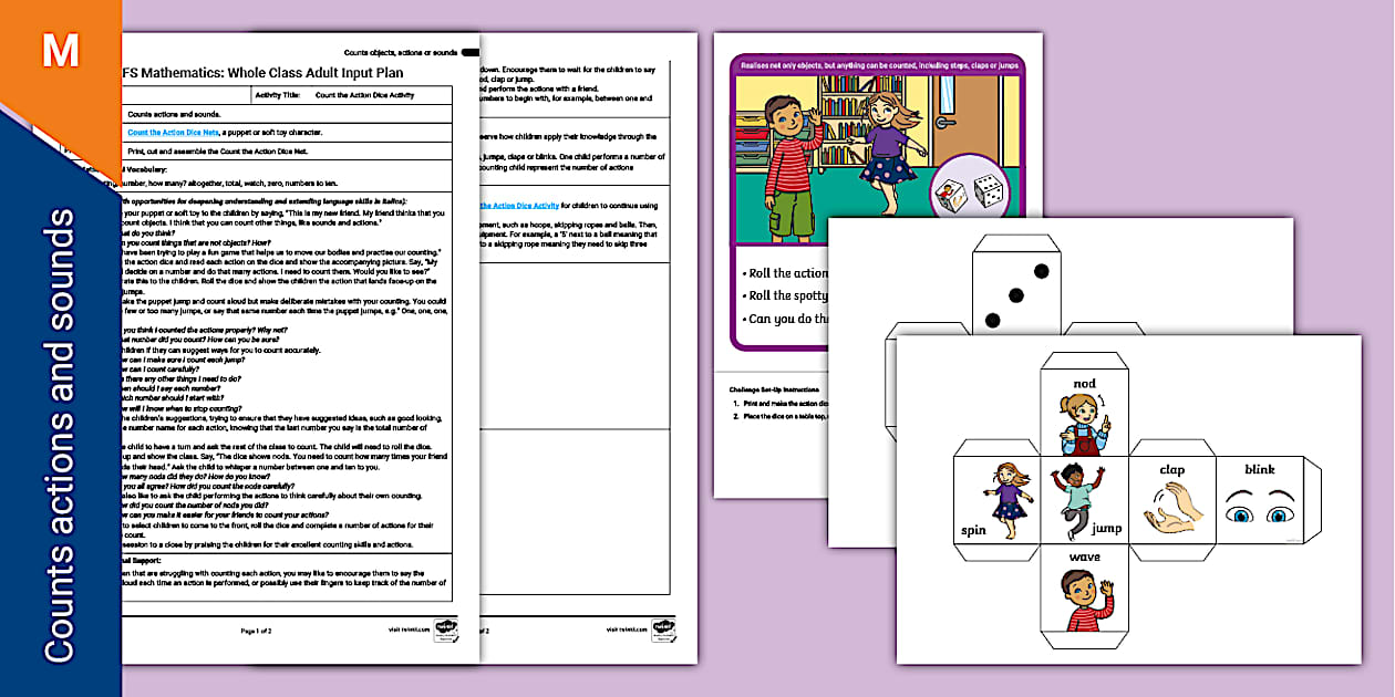 EYFS Maths Count the Action Adult Input Plan & Resource Pack
