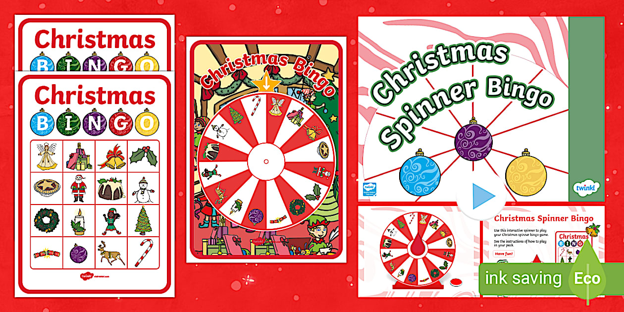 Christmas Bingo Game | Festive Spinner Classroom Activity