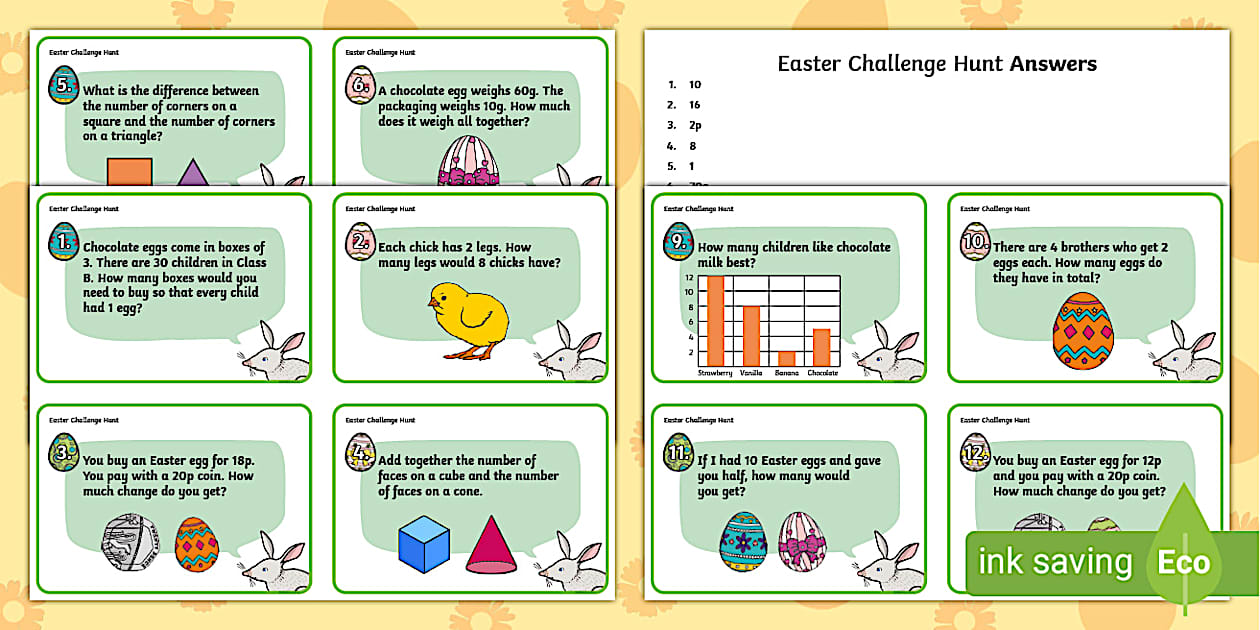 Easter Challenge Hunt Cards (teacher made) - Twinkl