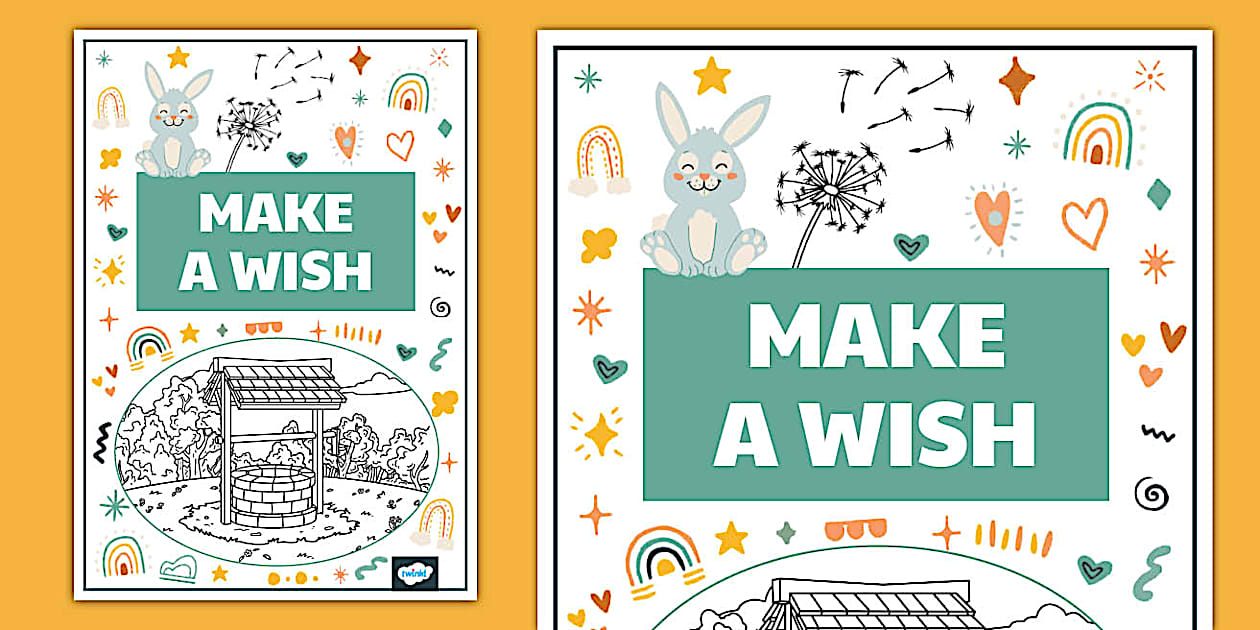 Boho-Themed Make a Wish Display Poster (teacher made)