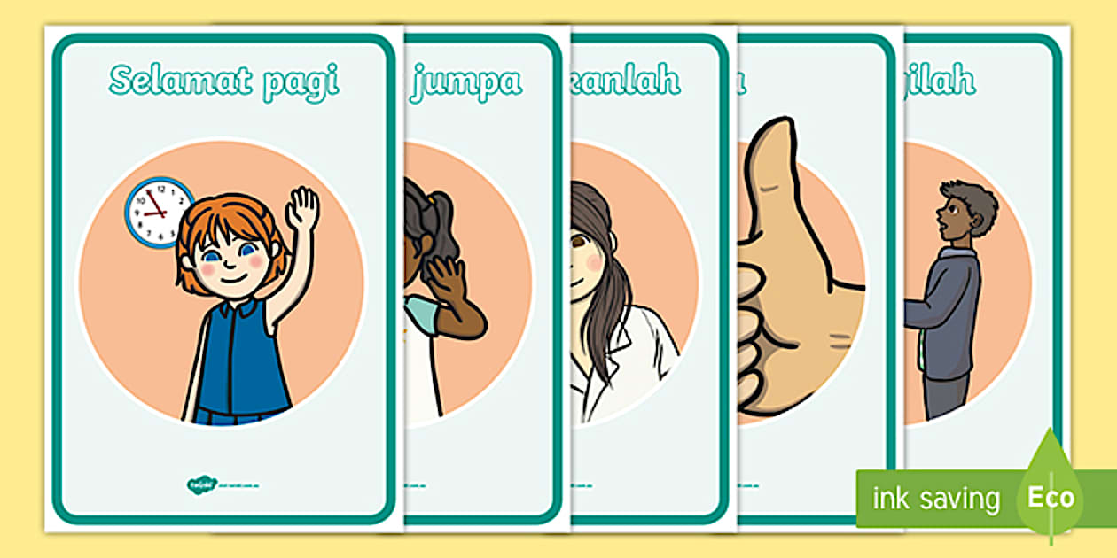 SA Classroom Language Posters with the Suffix -lah Indonesian