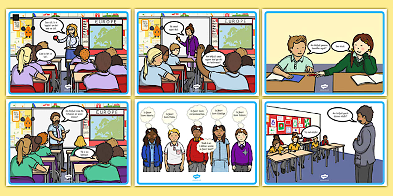 School Conversation Display Posters Gaeilge