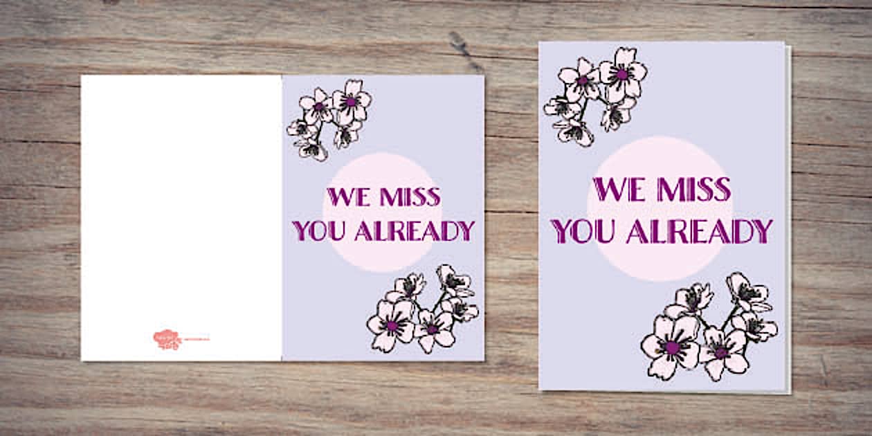 We Miss You Already New Job Card | Twinkl Party - Twinkl