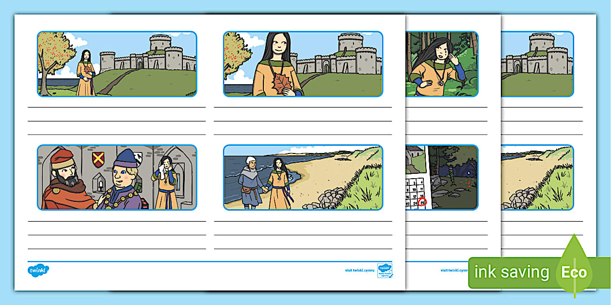 Teacher-made Saint Dwynwen Story Writing Template | Twinkl