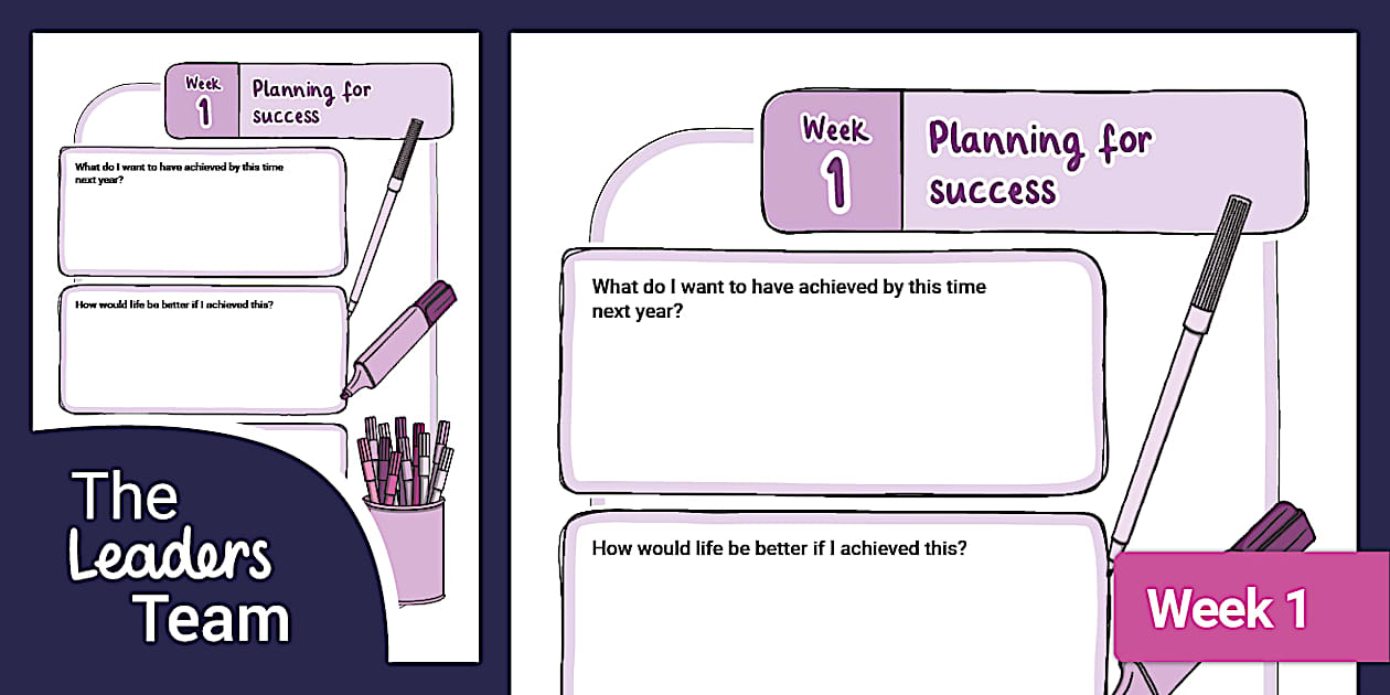 Leader's Journal: Planning for Success - leaders (Week 1)