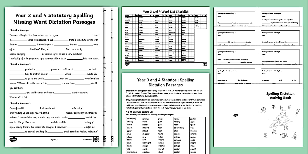 Spelling Test for 7-Year-Olds | Spelling Dictation Passages