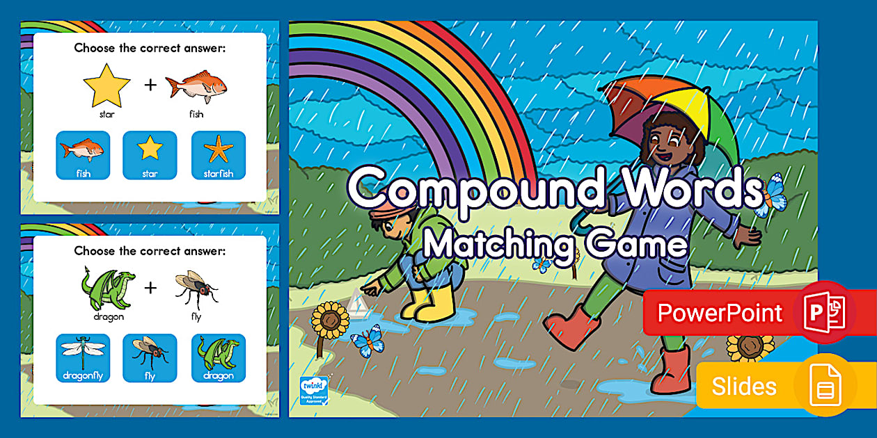Compound Words Matching Game PowerPoint & Google Slides