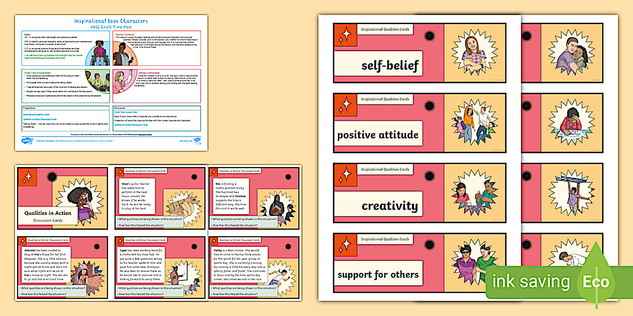 Inspirational Book Characters Circle Time Plan UKS2 - Twinkl
