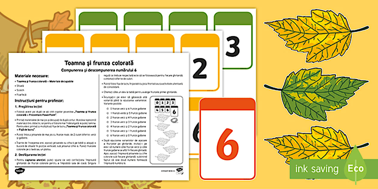 Compunerea și descompunerea numărului 6 - Activitate