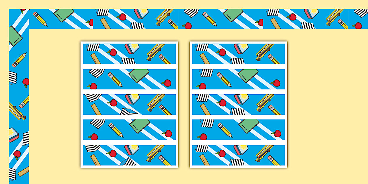 Back to School Borders for Classroom Displays | Twinkl USA