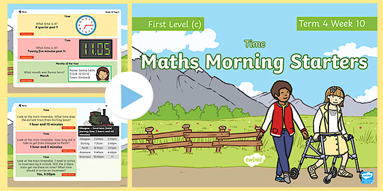 Maths Morning Starters First Level (c) Term 4 Week 10 PowerPoint