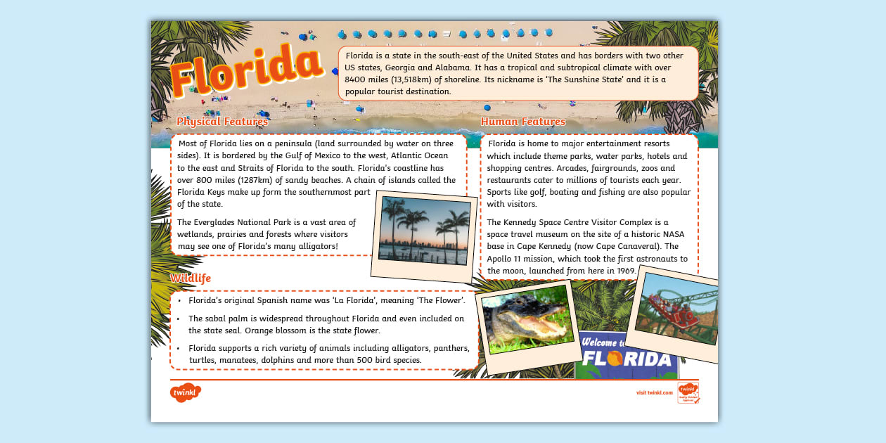 Florida Fact File - Twinkl