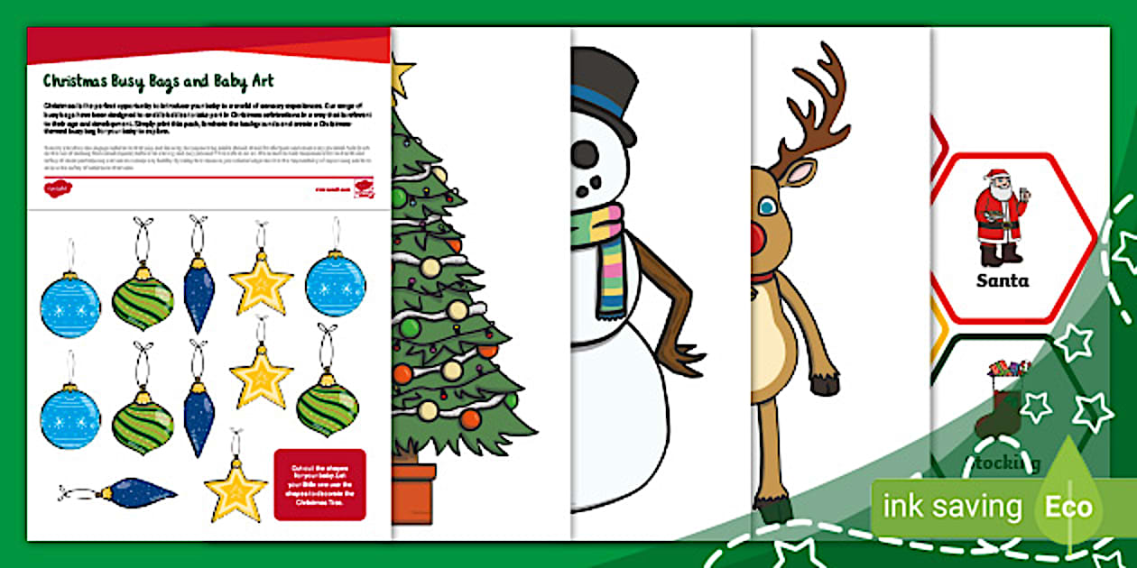 Christmas Busy Bags and Baby Art (teacher made) - Twinkl