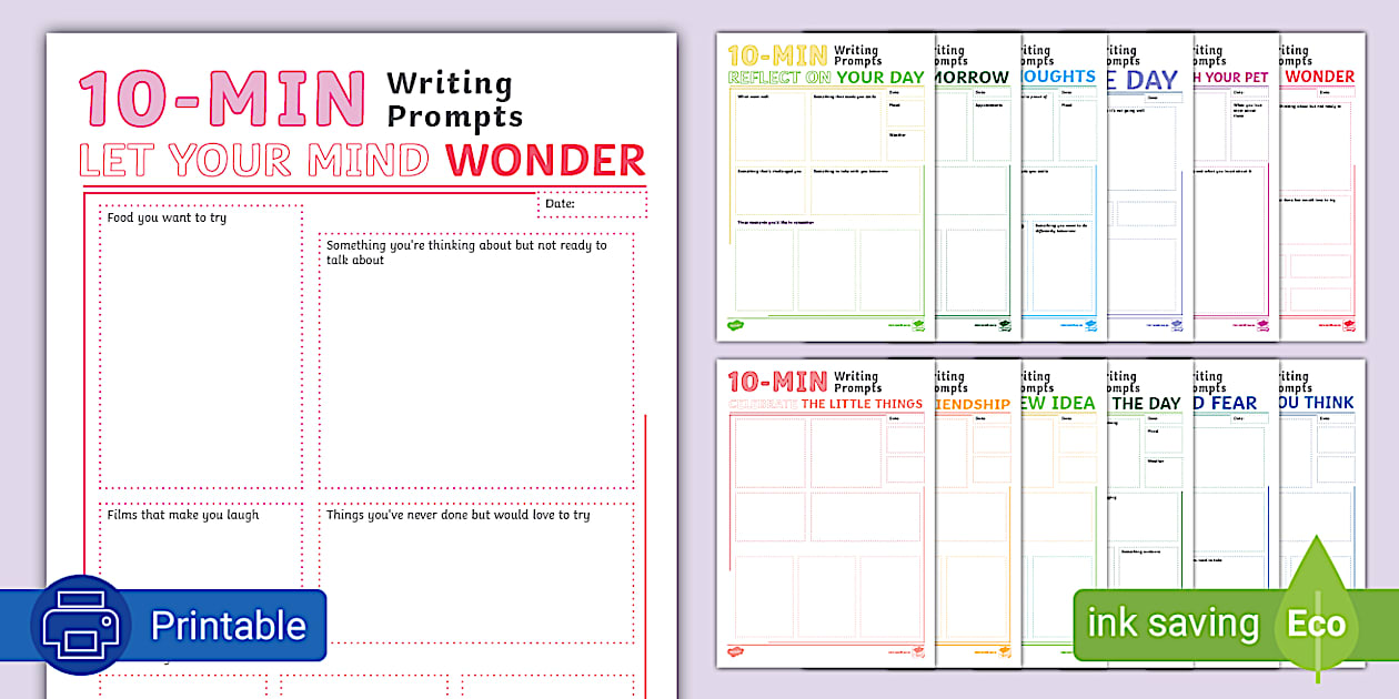 10-Minute Writing Prompts (teacher made) - Twinkl