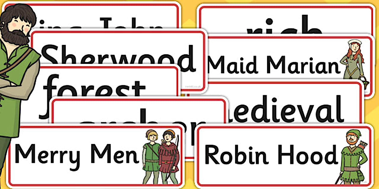 Robin Hood Word Cards (teacher made) - Twinkl