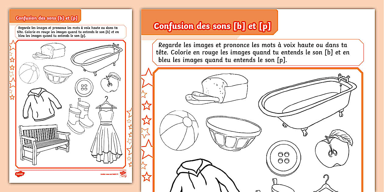 Phonologie - confusion des sons [b] et [p] - Twinkl