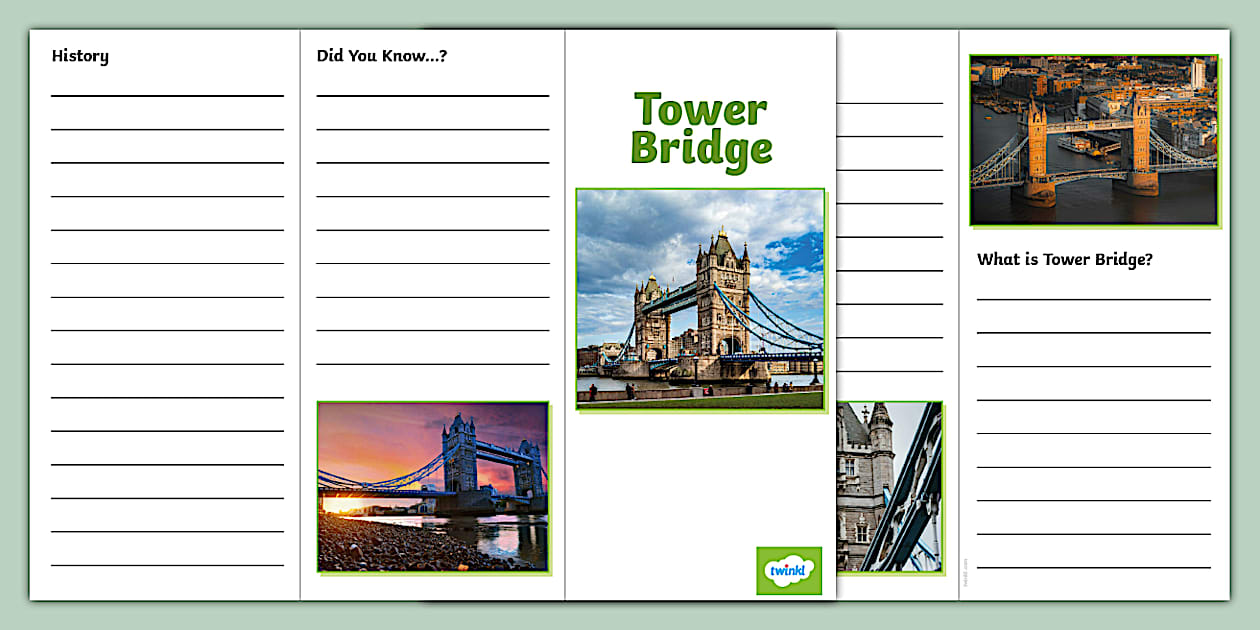 Tower Bridge Leaflet Template (teacher made) - Twinkl