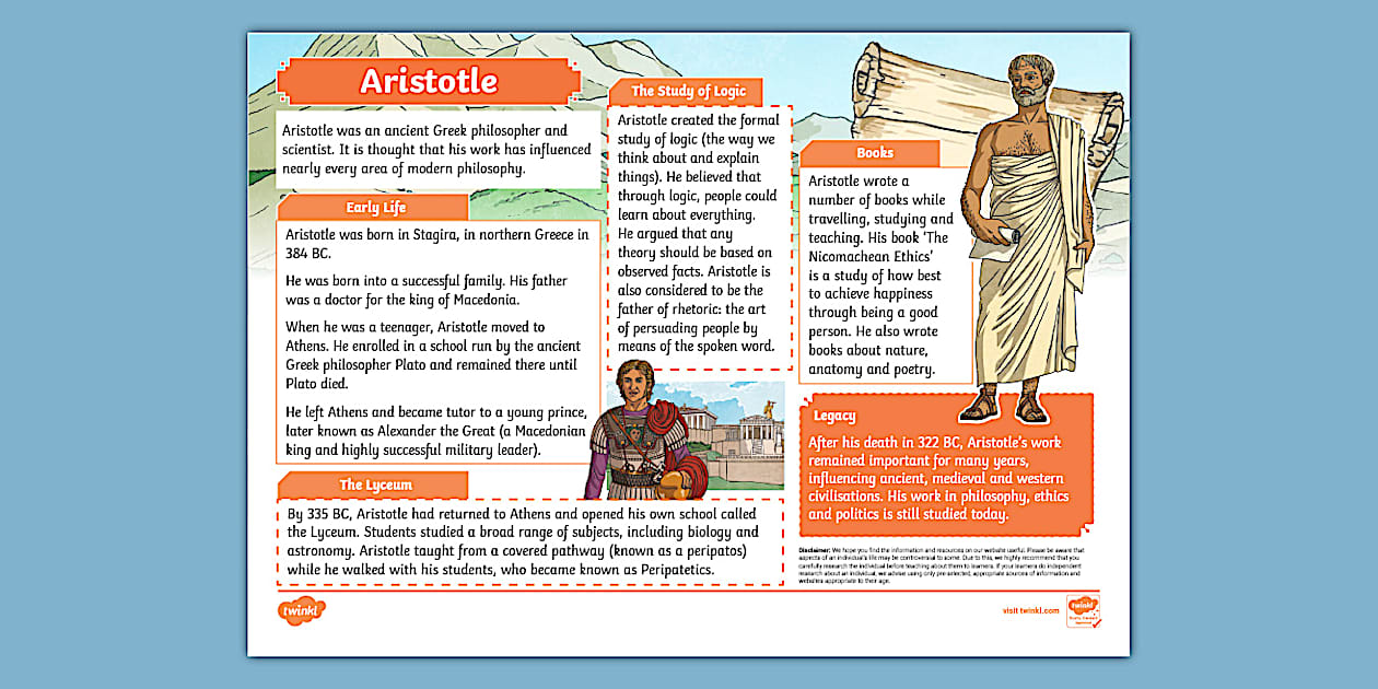 KS2 Aristotle Fact File (teacher made) - Twinkl