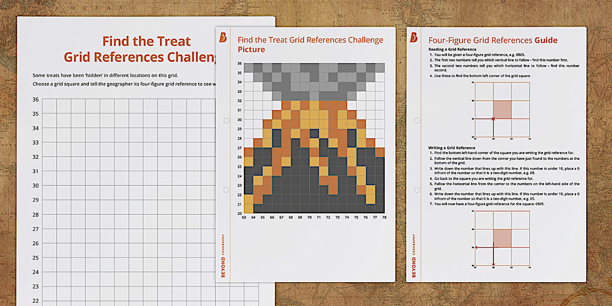 Geography Open Evening: Chocolate Grid References Challenge