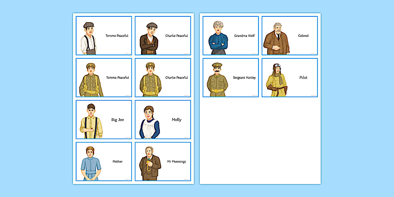 Private Peaceful Character Cards (teacher made) - Twinkl