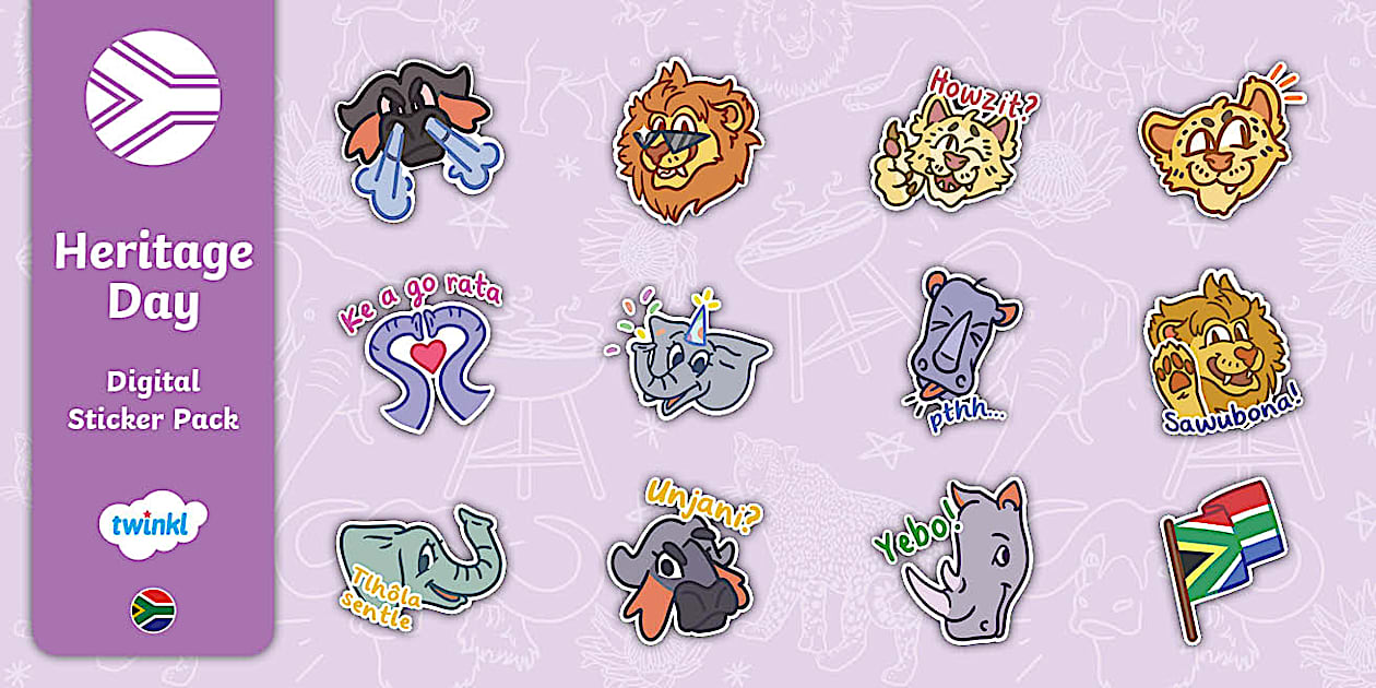 South African Heritage Day Digital Sticker Pack - Twinkl