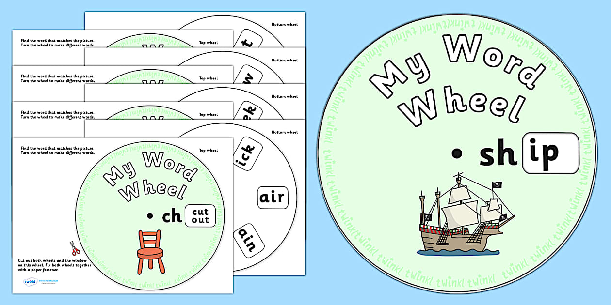 Initial Sound Word Wheels sh, ch and th (teacher made)