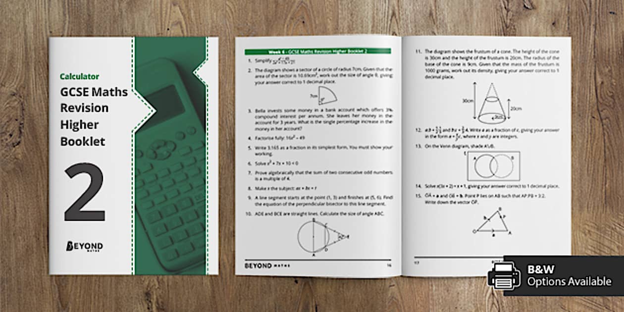 👉 GCSE Maths Revision Booklet 2 | Higher Level | Beyond