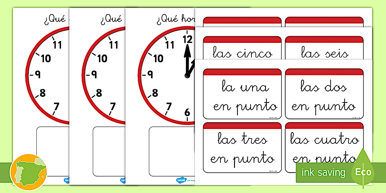 Juego: Emparejar la hora - En punto (teacher made) - Twinkl