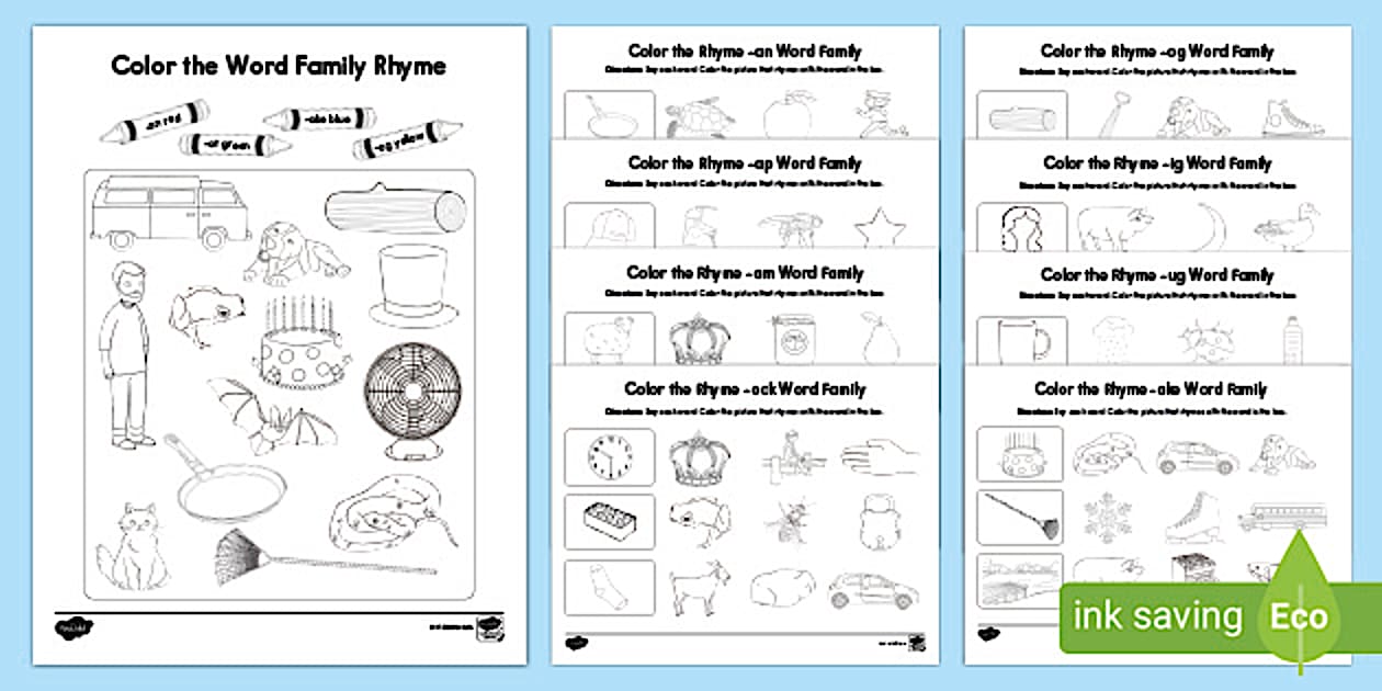 Colour the Rhyme Activity Pack (teacher made) - Twinkl