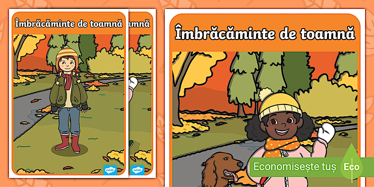 Îmbrăcăminte de toamnă – Planșe (teacher made)