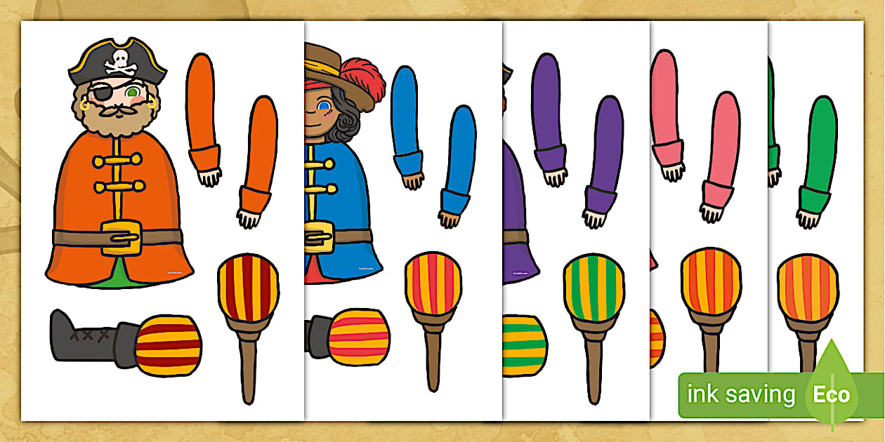 Split Pin Pirate Activity - Twinkl