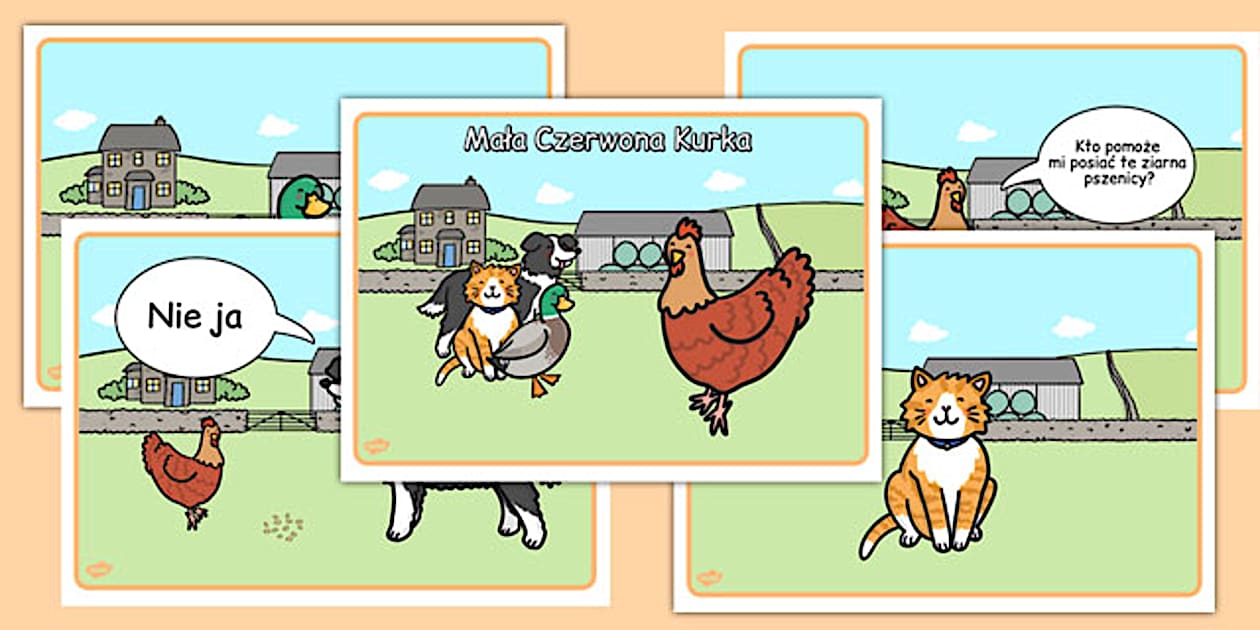 Black and White The little Red Hen Story Sequencing with Speech Bubbles ...