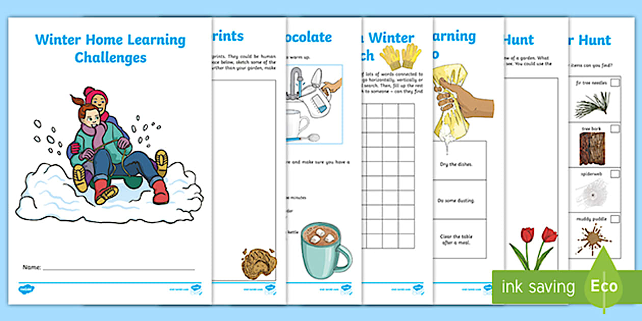 LKS2 Winter Home Learning Challenges (teacher made) - Twinkl