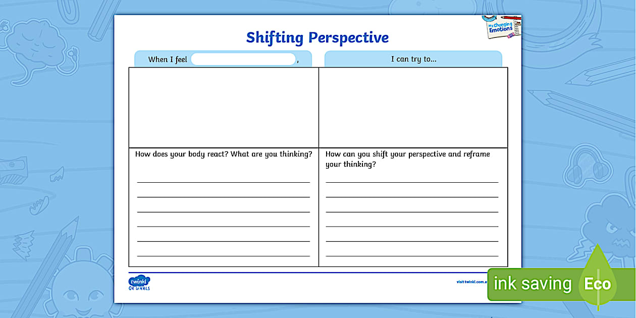 My Changing Emotions - Shifting Perspective Activity