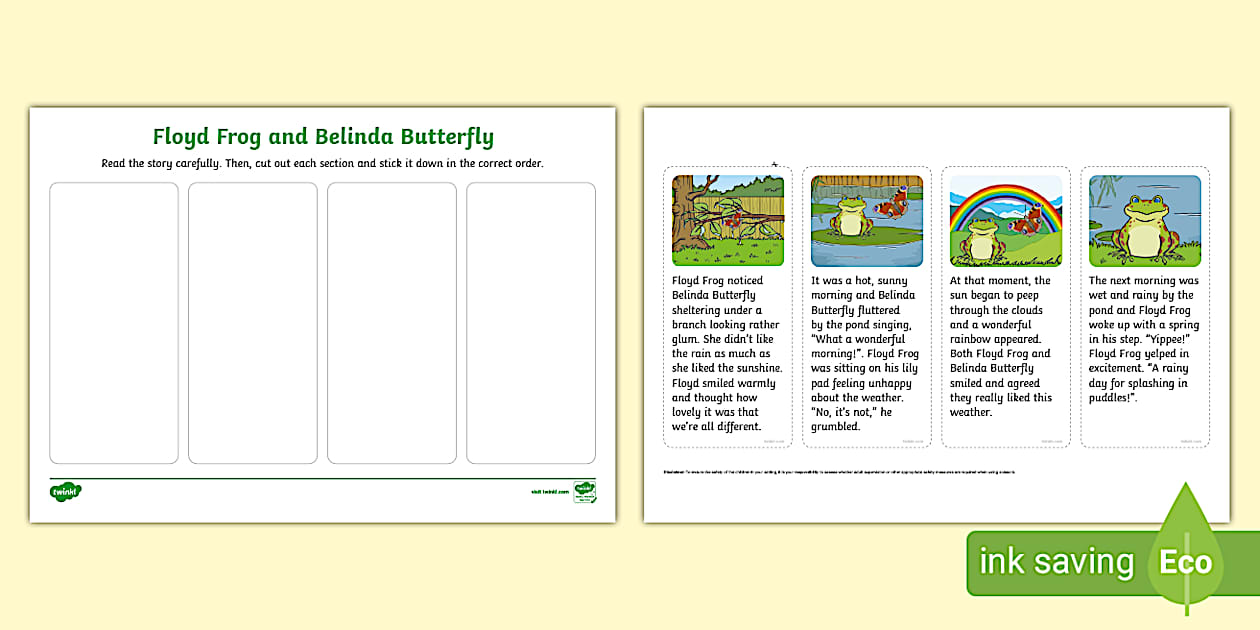 Frog Story Sequencing Strips (teacher made) - Twinkl